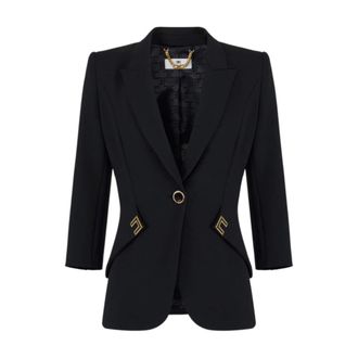 Elisabetta Franchi Femme, Vestes, Noir, Taille: 44 FR Blazers