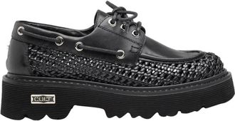 Cult Femme, Chaussures, Noir, Taille: 37 EU Slash Lace-up Shoe