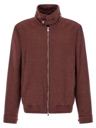 Brunello Cucinelli Virgin Wool Beaver Jacket - Burgundy