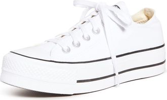 Converse Damen Chuck Taylor All Star Lift CLEAN Sneakers, Wei&szlig; (White/Black/White 102), 41.5 EU