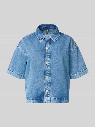 Pieces Loose Fit Jeansbluse aus reiner Baumwolle Modell SKY