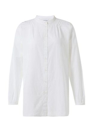 Comma Langarmbluse Bluse Leichte Tunika-Bluse mit Biesen-Details