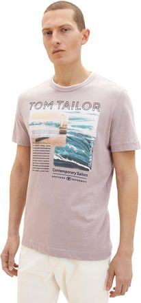 Tom Tailor Herren T-Shirt 1035550, 31508 - Velvet Rose Fine Stripe, M