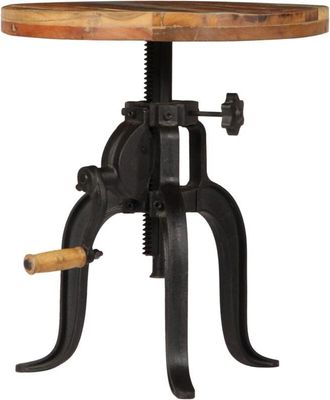 vidaXL Beistelltisch 45x (45-62) cm Aus Recyclingholz und Gusseisen