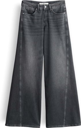someday Damen Palazzo | CELLMA Palazzo Twist Jeans aus BCI Cotton Mix Mid Rise Dark Galactic Grey, 40