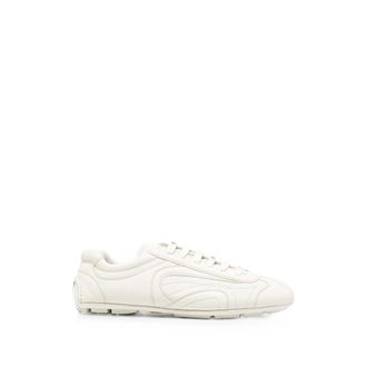 Prada Logo-patch Leather Sneakers