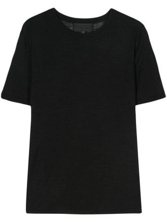 Nili Lotan t-shirt en maille fine - Noir