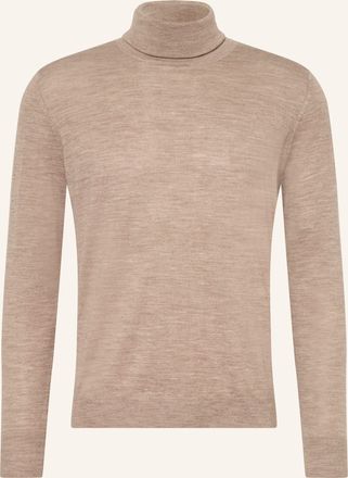 Strokesman's Strokesmans Rollkragenpullover Aus Merinowolle beige