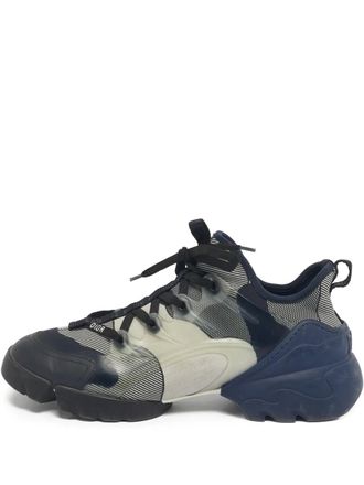 Dior baskets D-Connect &agrave; lacets - Tons neutres