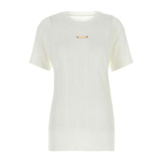 Maison Margiela Baumwollmischung T-Shirt - - Tops - Damen - Wei&szlig; - XS