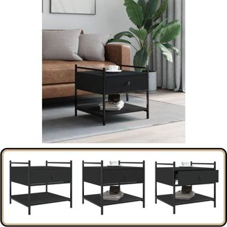 vidaXL Couchtisch Schwarz 50x50x50 cm Holzwerkstoff - Couchtisch - Wohnzimmertisch - Holzt Tisch - Schwarz - Stauraum