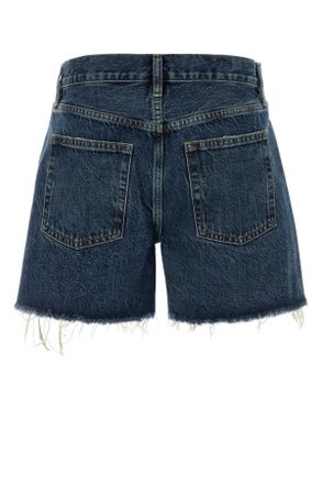 Frame Denim The Long Hang Short Denim Shorts - Blue