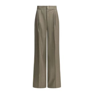 SA SU PHI Bogart Pleated Wide-Leg Pantalons - Femme - Pantalons - Brun - Taille: 36 FR