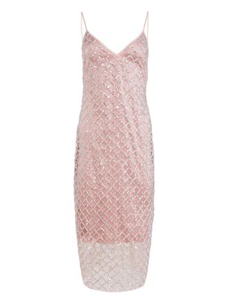 Fleur du Mal robe mi-longue &agrave; ornements - Rose