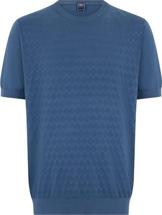 Fedeli Homme, Pulls, Bleu, Taille: 6XL Short Sleeve Sweater