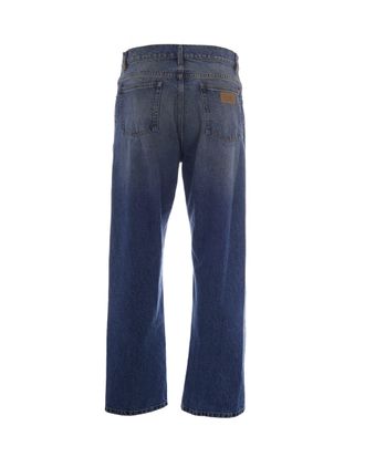 Maison Margiela Mens Jeans Straight-Leg Medium Blue