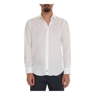 Carrel Italia Linen Shirt - Homme - Chemises - Blanc - Taille: M