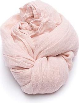 LinenMe Cheche Femme et Homme, Écharpe, Foulard, Chale - 100% Lin - Pour lété, la plage, léger, respirant - 45 x 200 cm - ROSA