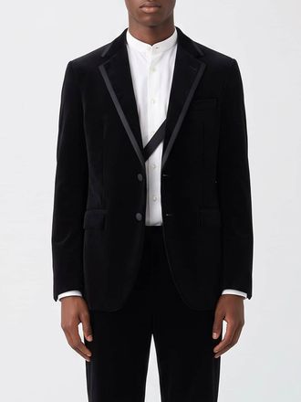 Fendi Blazer de c&eacute;r&eacute;monie droit en velours avec revers en pointe