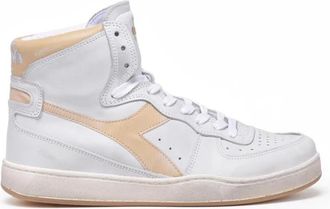 Diadora Femme, Chaussures, Blanc, Taille: 40 1/2 EU Mi Basket Used