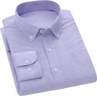 Generic Chemise Oxford &agrave; manches longues pour homme, coupe ajust&eacute;e, unie, poche unique, haut daffaires et de bureau, 2635-4, XXL