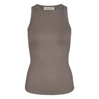 Sofie Schnoor Haut en viscose c&ocirc;tel&eacute;e slim-fit - Femme - Tops - Brun - Taille: 44 FR