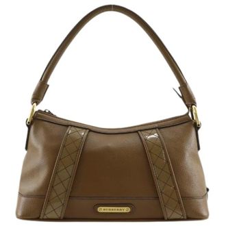 Burberry Pre-owned Leder Umh&auml;ngetasche - - Pre-owned - Damen - Braun - ONE SIZE