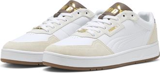 Puma Erwachsene Court Classic Lux SD Sneakers 42.5, White Alpine Snow Flat Bronze Brown