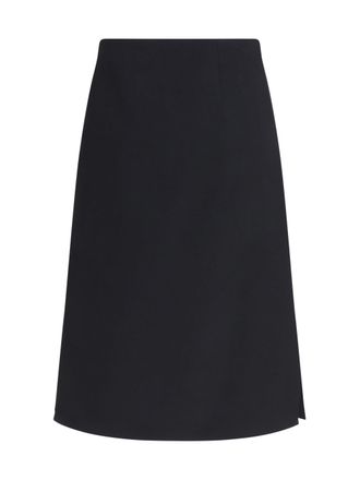 Fendi Womens Wool And Silk Skirt Nero Ovis Aries