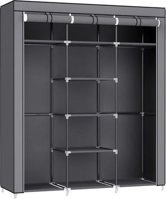 Songmics Songmics RYG12G Armoire de rangement en toile Gris 175 x 150 x 45 cm, tissu non tissé 95 g/m², tube métallique de 16 mm, connecteurs en plastique, 150