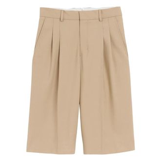 Ami New Wool Low Waist Wide Bermuda Shorts - - Shorts - Damen - Beige - 2XS