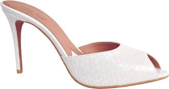 PARIS TEXAS Femme, Chaussures, Blanc, Taille: 38 EU Vera Open Toe Mule 85