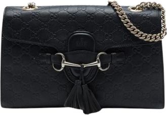 Gucci Pre-owned Emily Sac Bandouli&egrave;re - Femme - Pre-owned - Noir - Taille: ONE Size