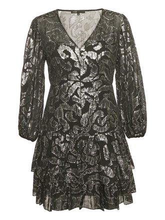 Maje robe zipp&eacute;e &agrave; col v - Noir