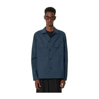 Paul Smith Hemdjacke mit doppelten Pattentaschen und Knopfleiste - - Jackets - Herren - Blau - M