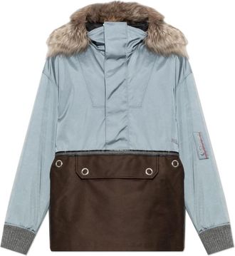 Marni Jacke mit abnehmbarem Pelzkragen - - Jackets - Herren - Blau - M
