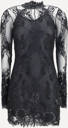 Blumarine Embroidered lace Mini Dress Female 42