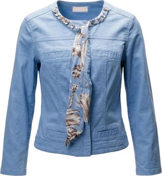 Liu Jo Femme, Vestes, Bleu, Taille: 40 FR Celeste Jacket