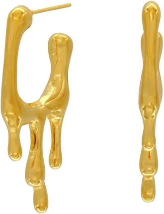 Dansk Copenhagen Femme, Accessoires, Jaune, Taille: ONE Size Boucles doreilles étanches plaquées or