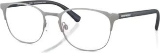Emporio Armani lunettes de vue &agrave; monture ronde - Gris