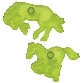 PME 101CF007 JEM Ausstechformen mit Wilden Pferden, Sortiment, 2-teilig, Kunststoff, Ivory, 12 x 3 x 17 cm