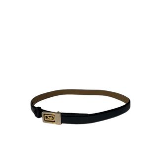 Celine Pre-owned Ceinture &agrave; boucle Carrousel - Femme - Pre-owned - Noir - Taille: ONE Size