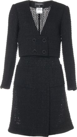 Chanel tailleur en tweed métallisé (2015) - Noir