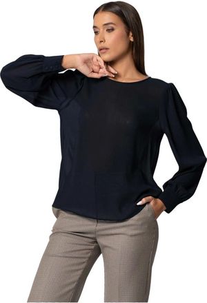 Kocca Femme, Blouses et Chemises, Bleu, Taille: 42 FR Puffed Shoulder Long Sleeve Blouse