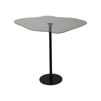 Dmora Couchtisch Astria 60x45x50h cm Schwarz Rauchglas