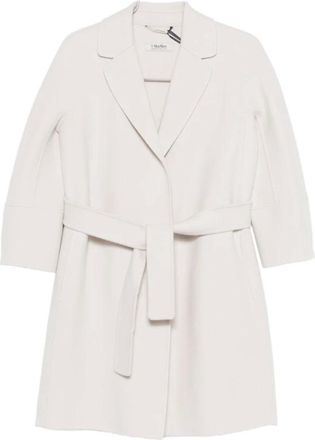 Max Mara Femme, Manteaux, Blanc, Taille: 38 FR Esturia Wool Wrap Coat