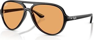 Ray-Ban Cats 5000 Classic Summer Capsule Sonnenbrillen Schwarz Fassung Orange Glas 59-13