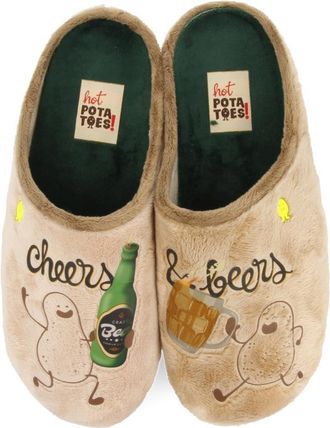Hot Potatoes Hot Potatoes Herren Kormend Slipper, beige, 40 EU