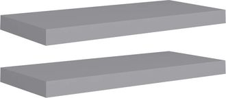 Generic Schwebendes Wandregal, 4 St&uuml;ck, MDF, Hochglanz-Wei&szlig;, Schwebendes Regal, 23/40/50/60/80/90/120 cm, Wandregal f&uuml;r Wohnzimmer/Arbeitszimmer/Bad/K&uuml;che (60