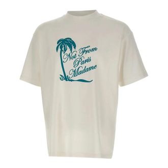 Dr&ocirc;le de Monsieur Slogan Palmiers T-shirt - - Tops - Herren - Wei&szlig; - M